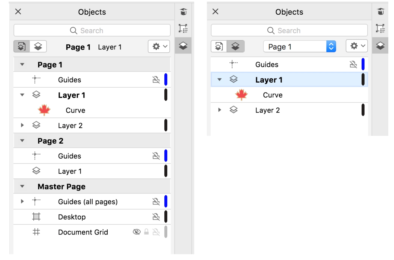 CorelDRAW 2026 Help | View layers, pages, and objects