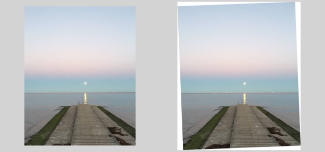Corel PHOTO-PAINT ヘルプ | イメージやオブジェクトの傾きをインタラクティブに補正する